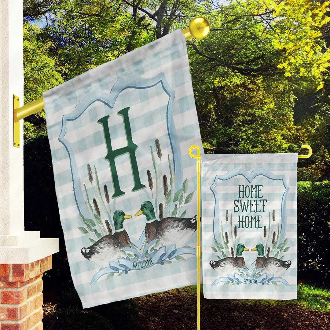 Personalized Flag, Custom House Flag, Monogrammed Garden Flag, Modern ...