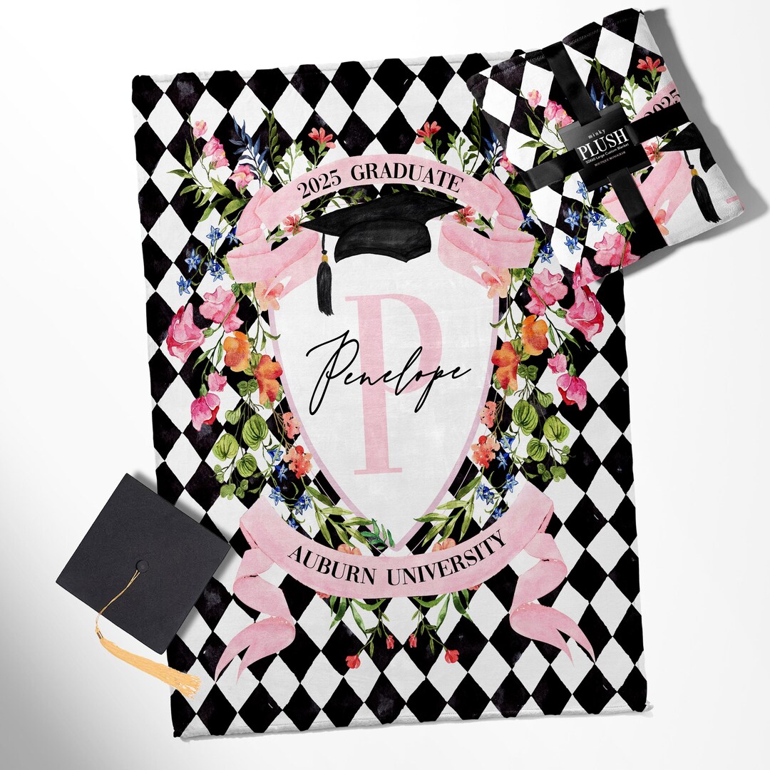 Personalized Graduation Blanket, Grad Gift, Custom Gift Blanket, High ...