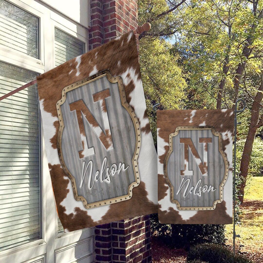 Personalized Garden Flag, Custom Garden House Flag, Monogram Flag ...