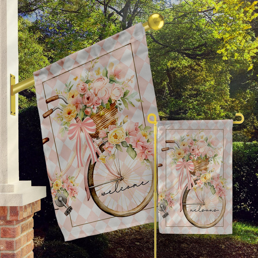 Personalized Flag, Monogram Garden Flags, Custom House Flag, Modern ...