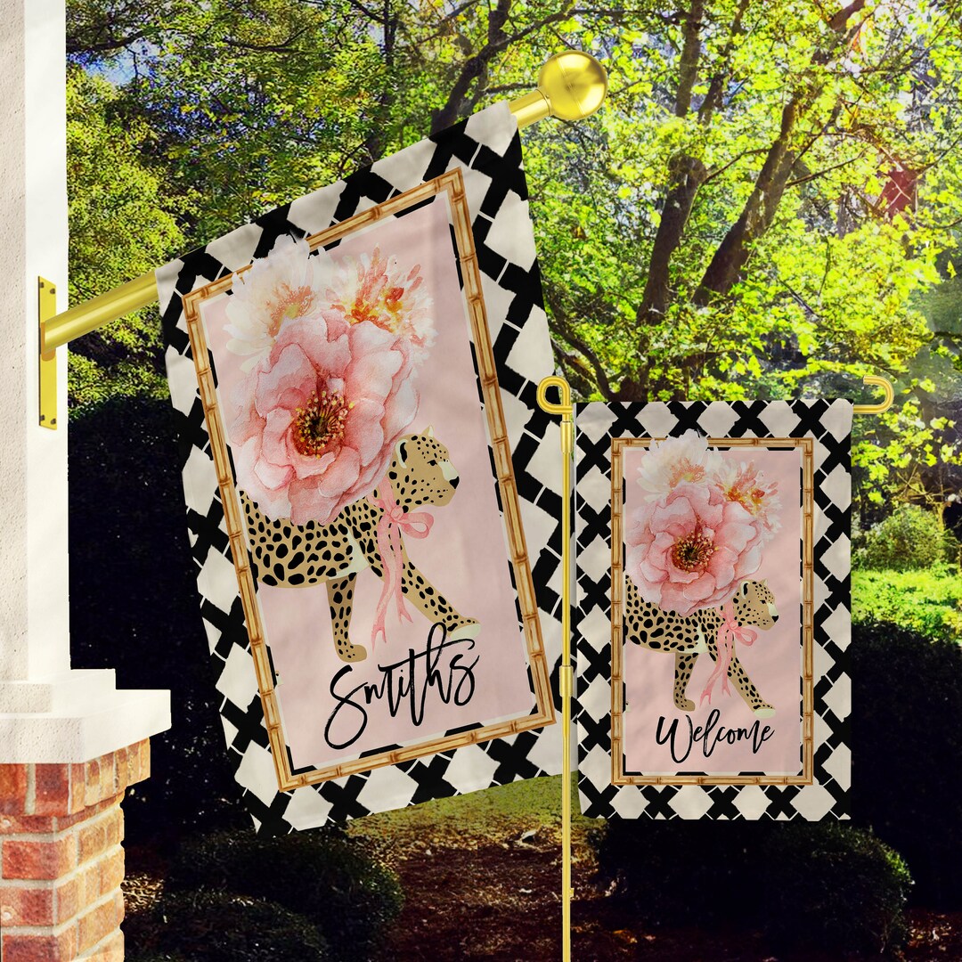 Personalized Flag, Monogram Garden Flags, Custom House Flag, Modern ...