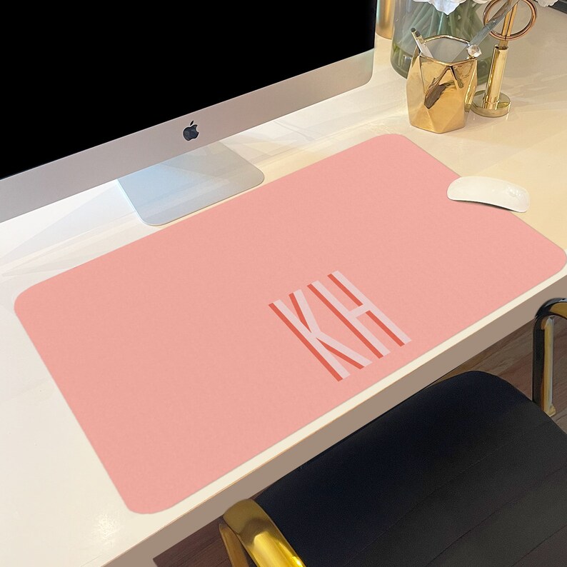 Initial Desk Pad Personalized Desk Cushion Pad Initial Desk - Etsy