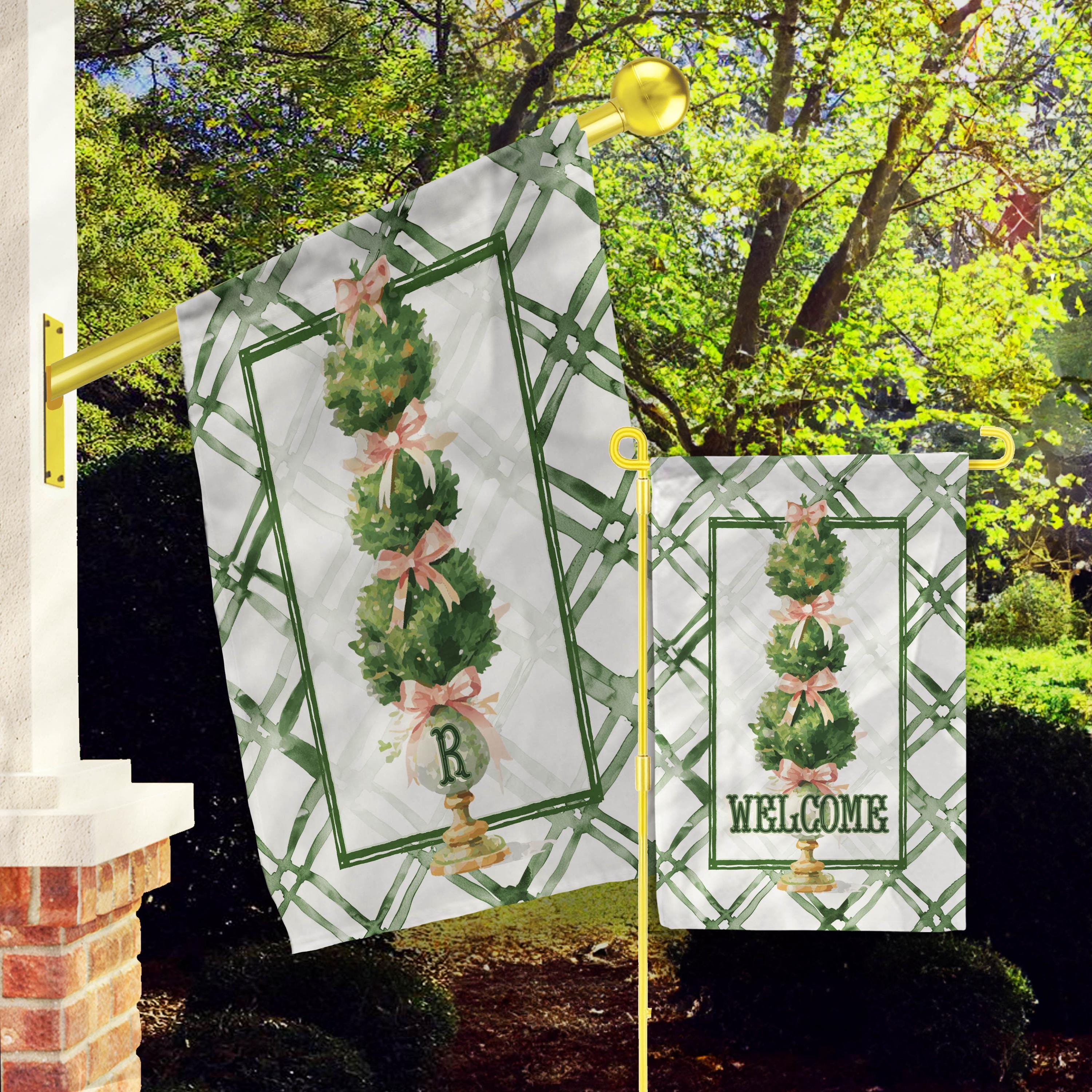Personalized Flag, Monogram Garden Flags, Custom House Flag, Modern ...