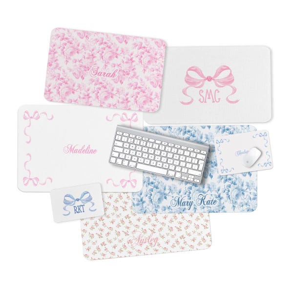 Custom Mouse Pad Pink Floral - Etsy