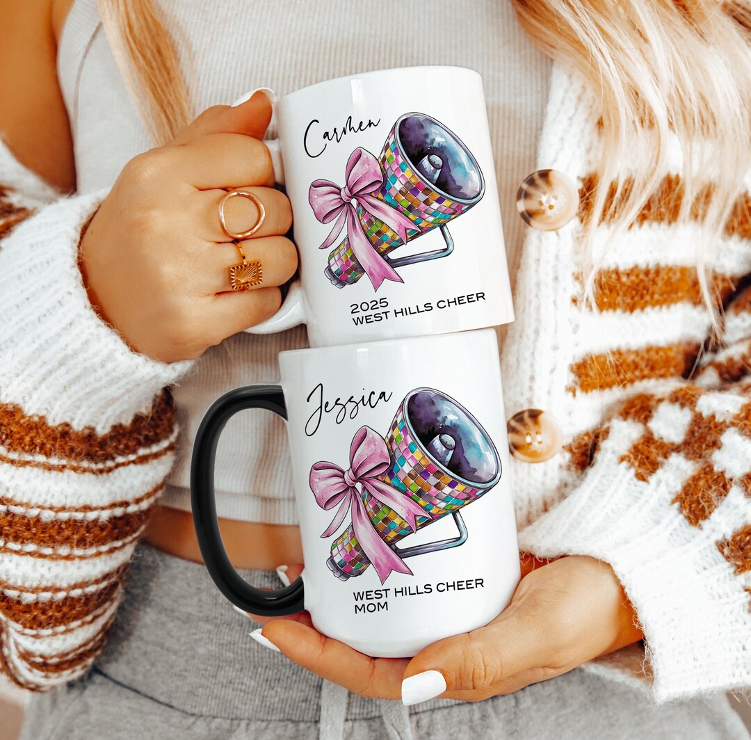 Personalized Cheer Mug, Cheerleader Gift, Team Mom Gift, Favors, Team ...