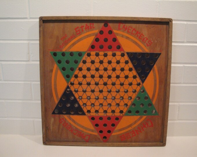 Antique 1938 Original Star Chinese Checkers Board With Original Tag - Etsy