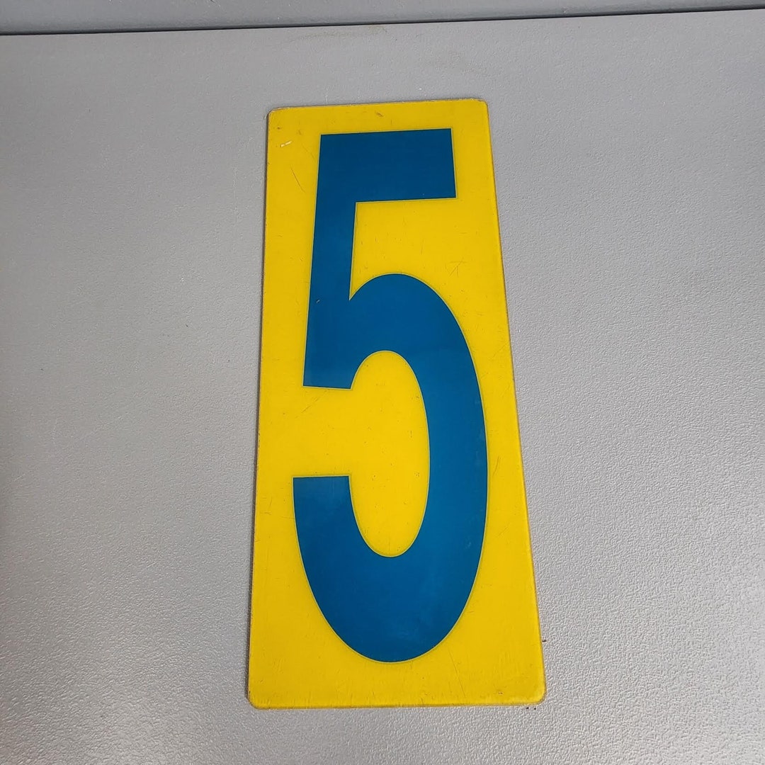 Vintage Plastic Gas Number Sign Double Sided - Etsy