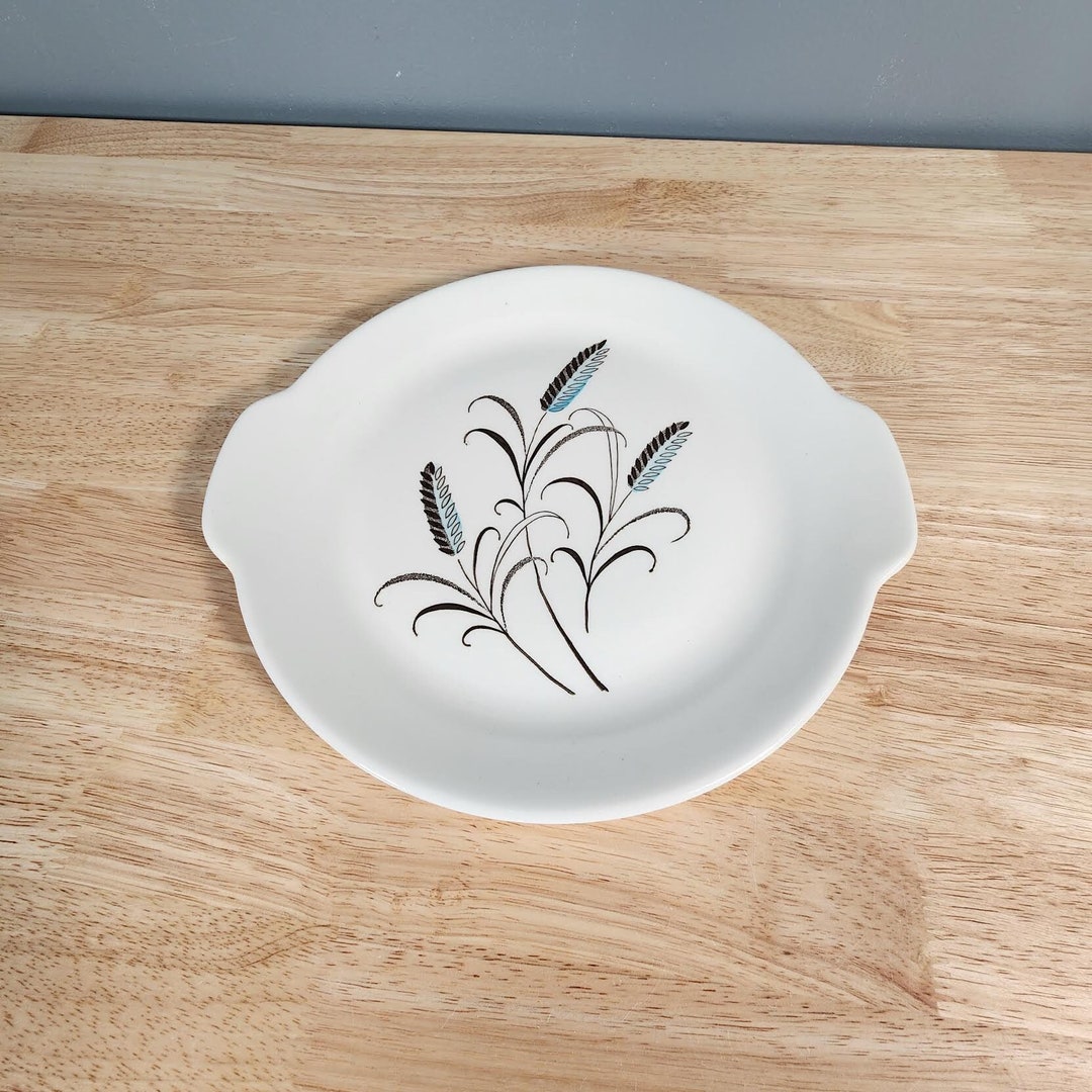 Vintage Wheat Pattern Handled Serving Platter - Etsy