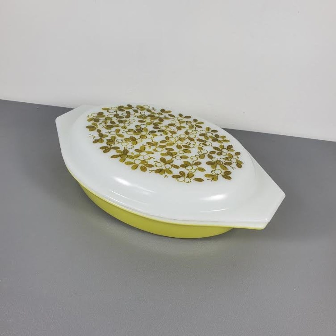 Pyrex Verde Green Olive and Yellow Divided Dish Bowl 1.5 Qt - Etsy