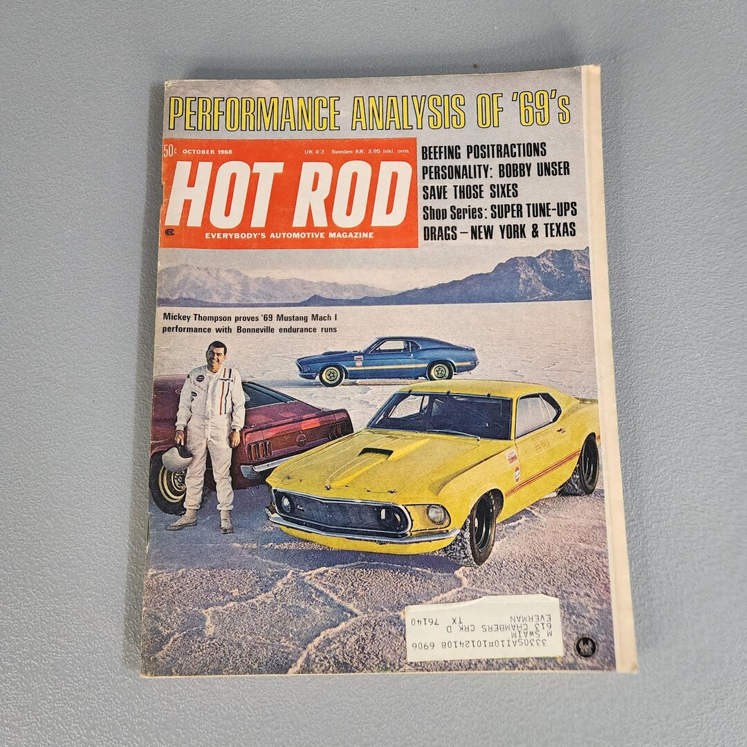Hot Rod Magazine October 1968 - Etsy