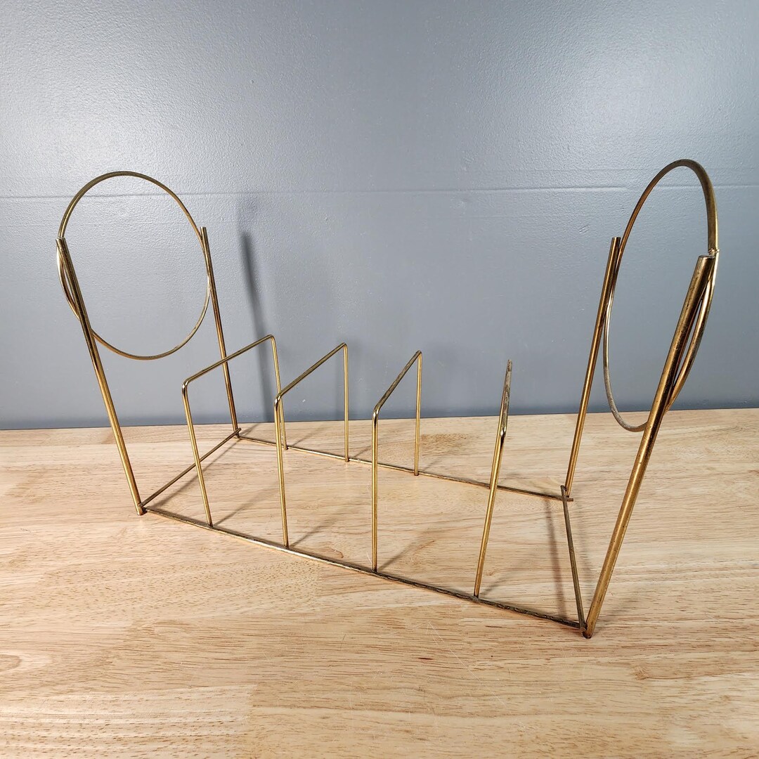 Vintage Metal Record Holder - Etsy