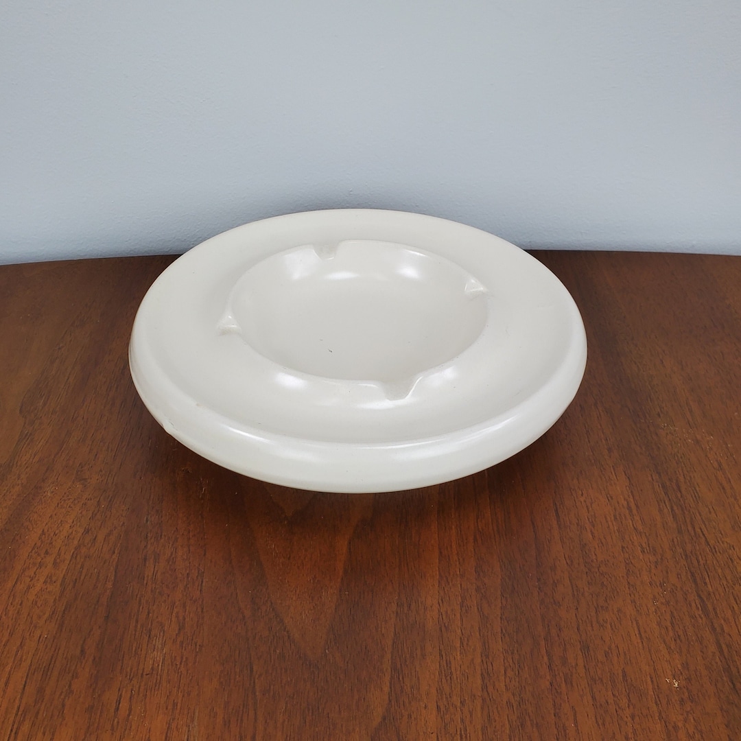 White Pottery Ashtray - Etsy