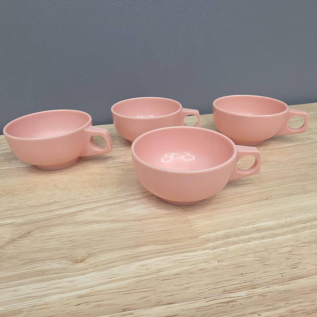 Harmony House Catalina Melmac Melamine Cups Mugs Set of 4 - Etsy