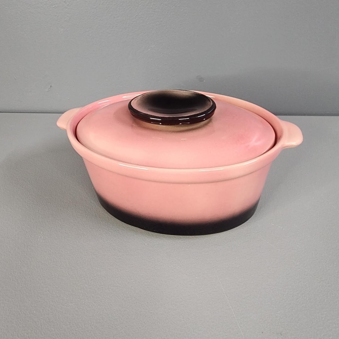 Large Hull USA 36 Pink Lidded Casserole Bowl Pot - Etsy