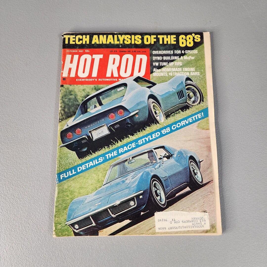 Hot Rod Magazine October 1967 - Etsy