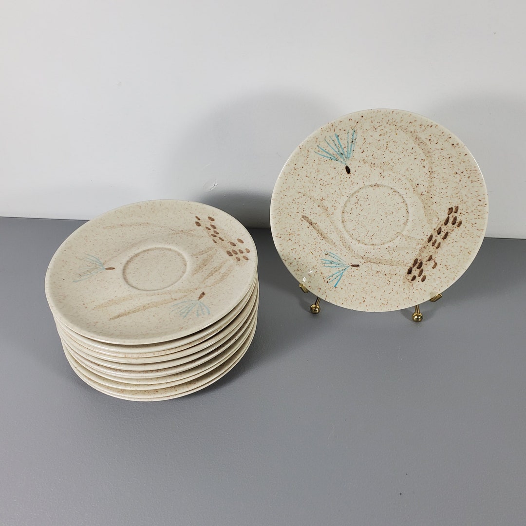 Set of 6 Red Wing Bob White Saucer Plates - Etsy