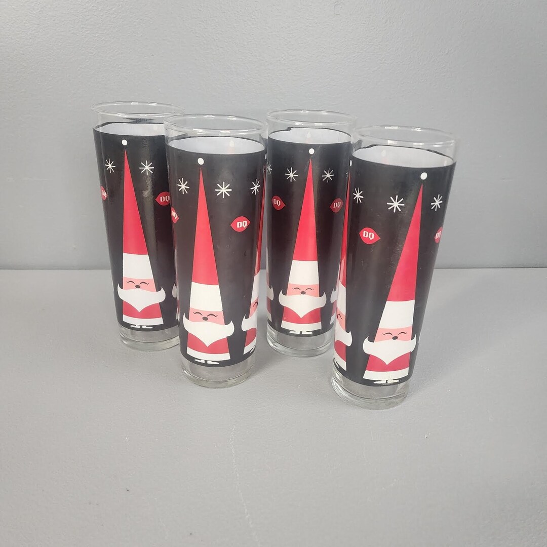 Set of 4 Retro Santa Clause Design Highball Tumblers - Etsy