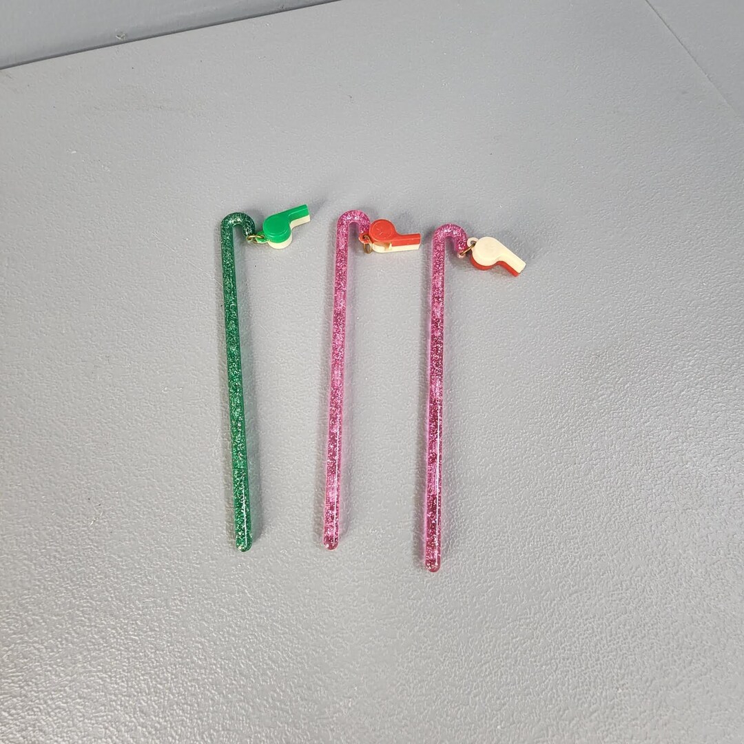 Set of 3 Vintage Whistle Swizzle Sticks - Etsy