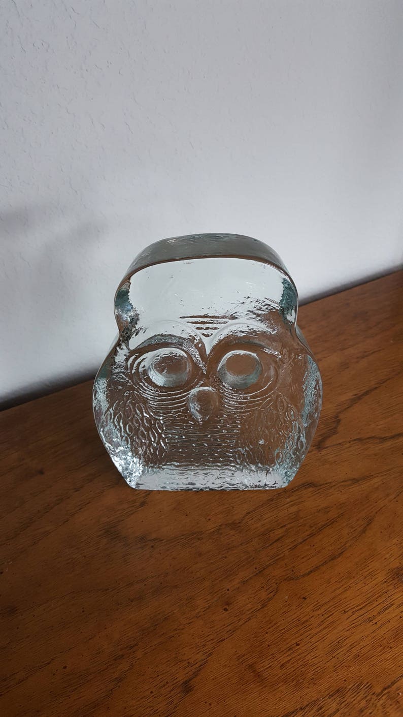 Blenko Glass Owl Bookend - Etsy