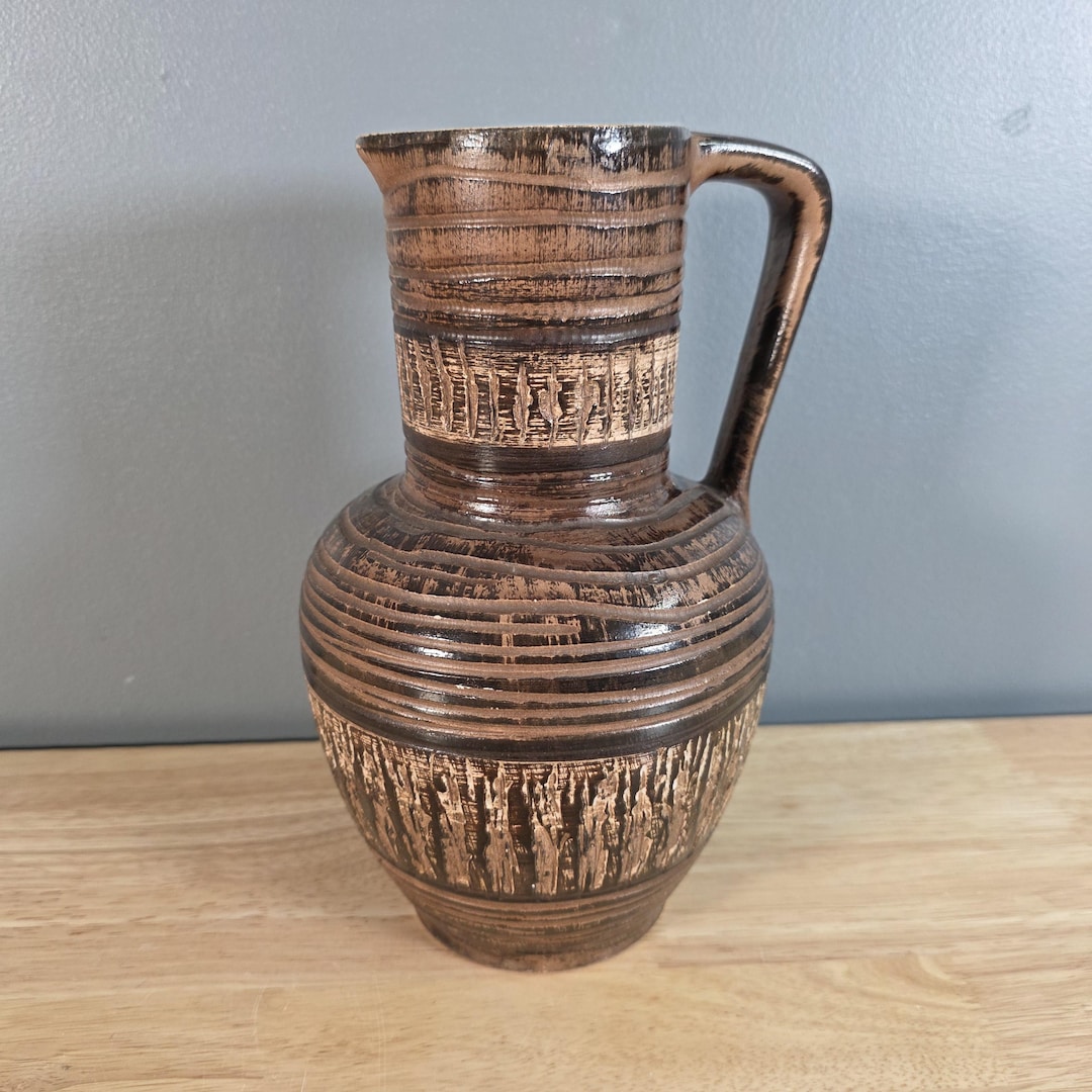 West German Pottery Spara Keramik Vase Pitcher 450/25 - Etsy