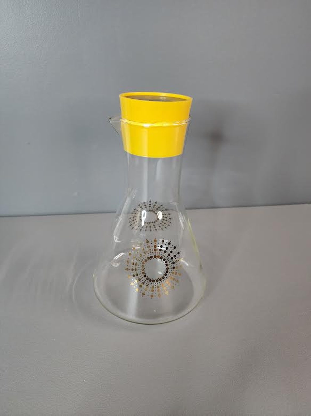 Pyrex Atomic Sunburst Carafe 11" Tall With Lid Cup - Etsy