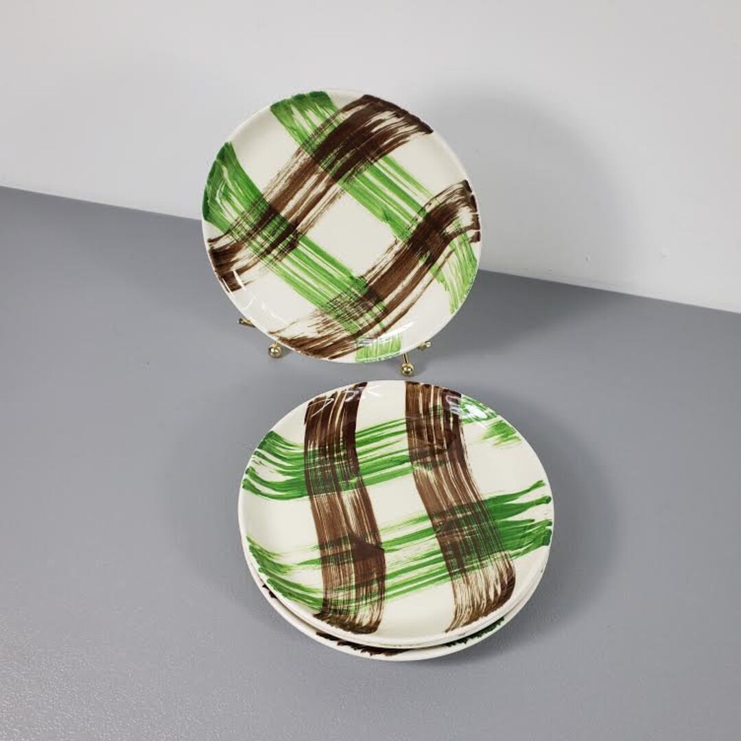 One Original Plaid Heather Saucer Plate - Etsy