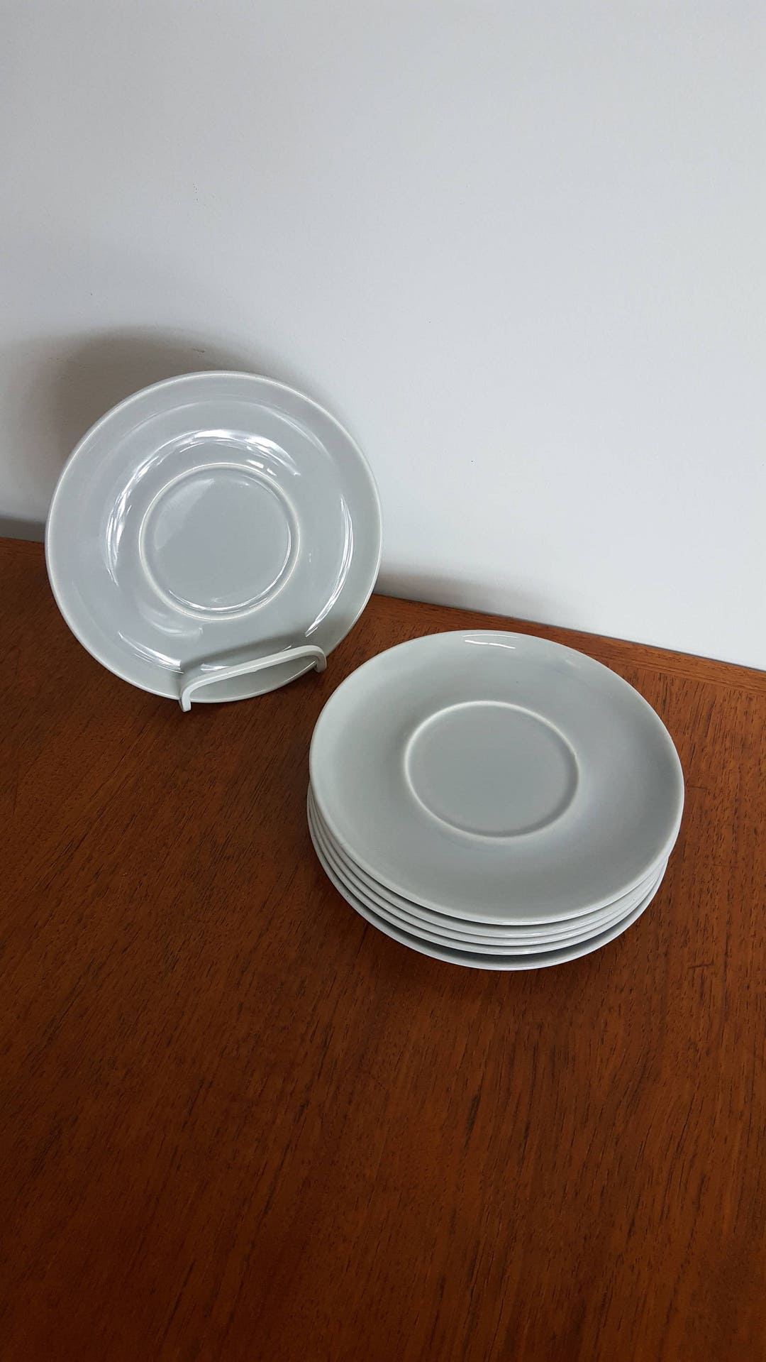 Set of 6 W. S. George Ranchero Gray Saucer Plates - Etsy