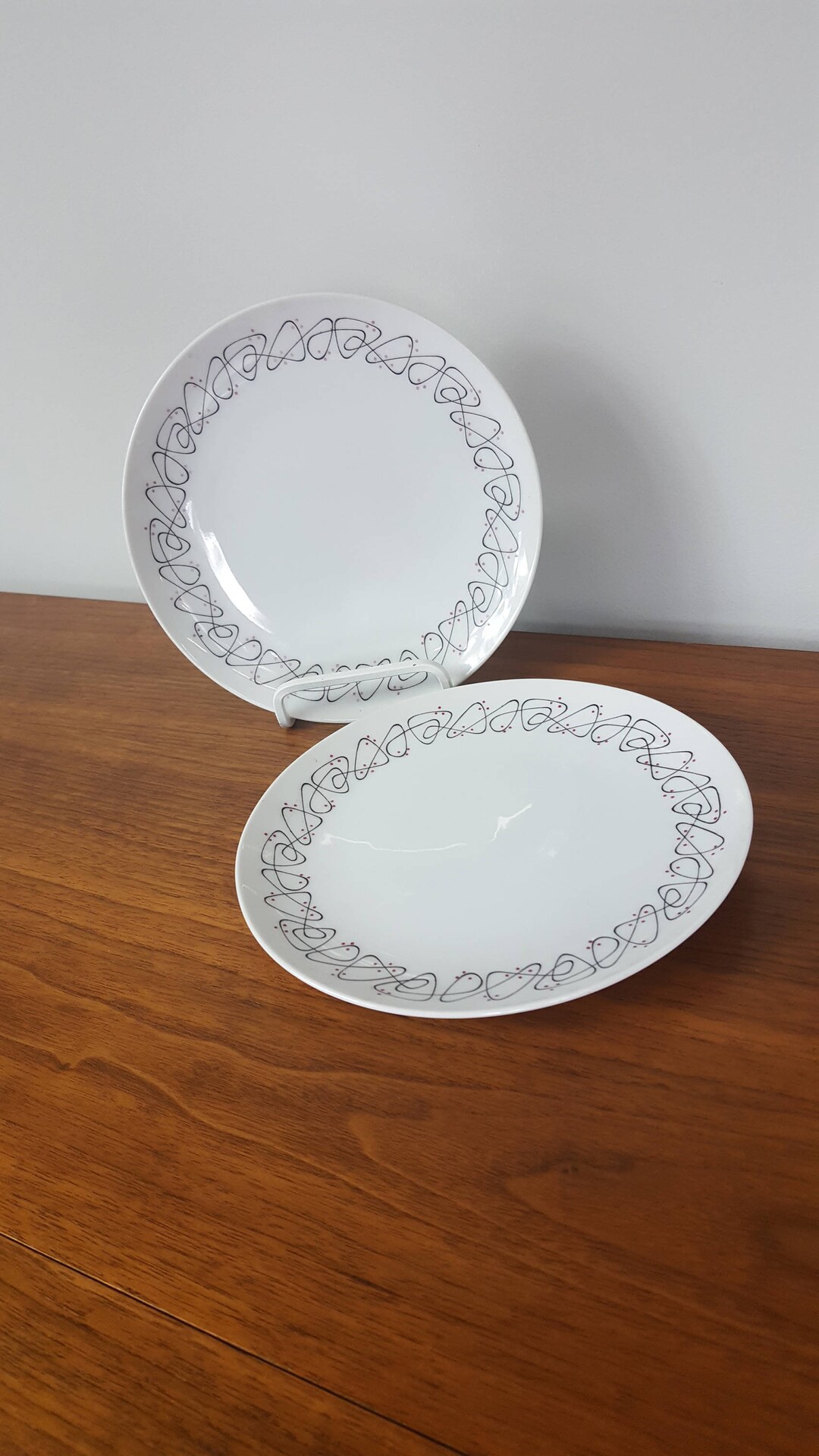 Set of 2 ACI Japan Atomic Print Concerto Bread Plates - Etsy