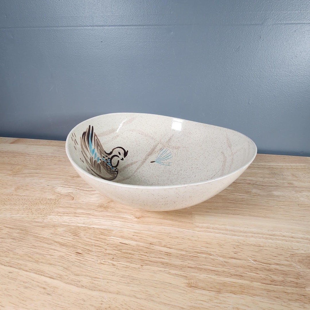 Large Red Wing Bob White 12" Bowl - Etsy