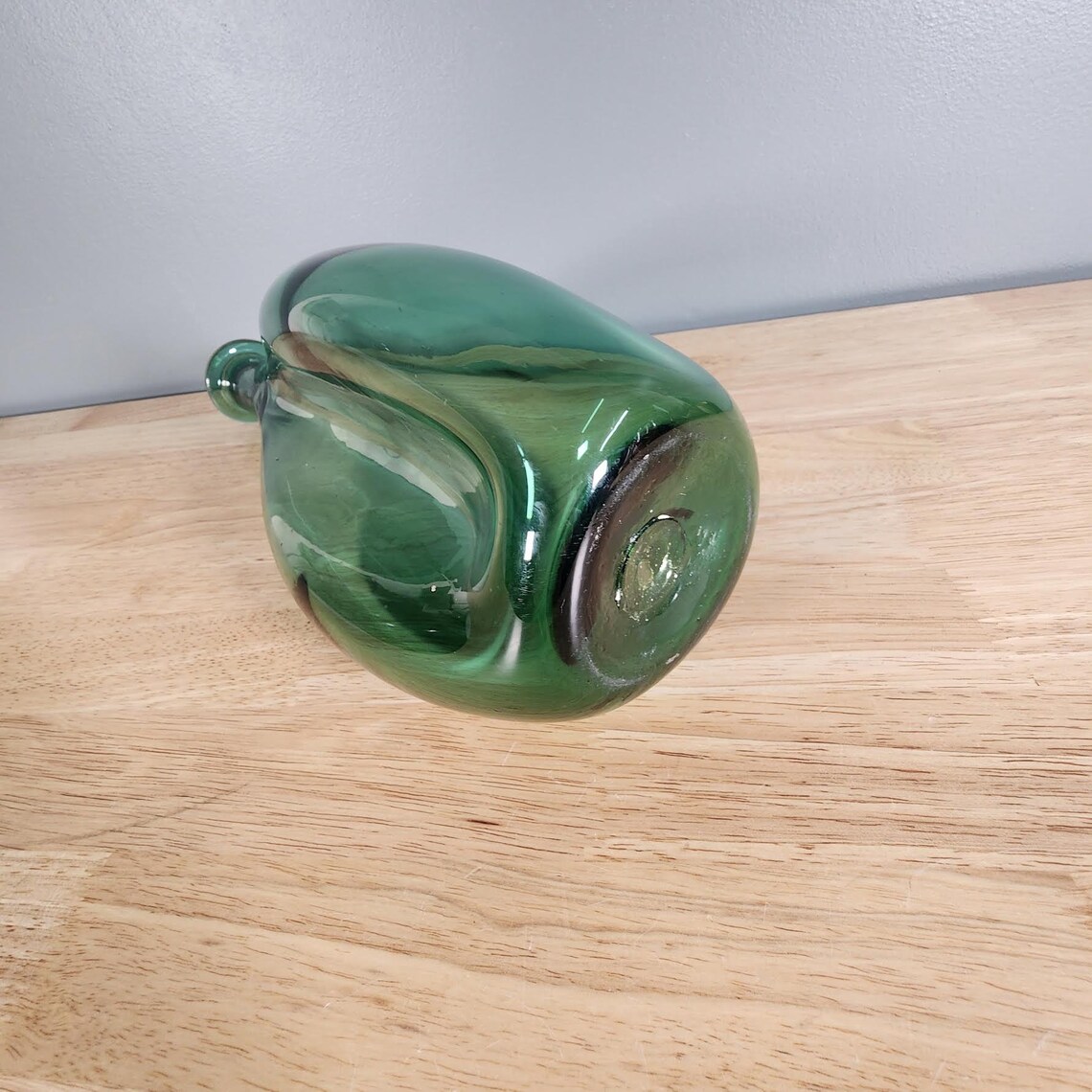 Green Blenko Style Blown Glass Decanter Vase 14.5" - Etsy