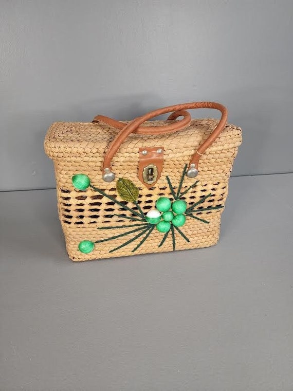 Vintage rattan wicker bag - Gem
