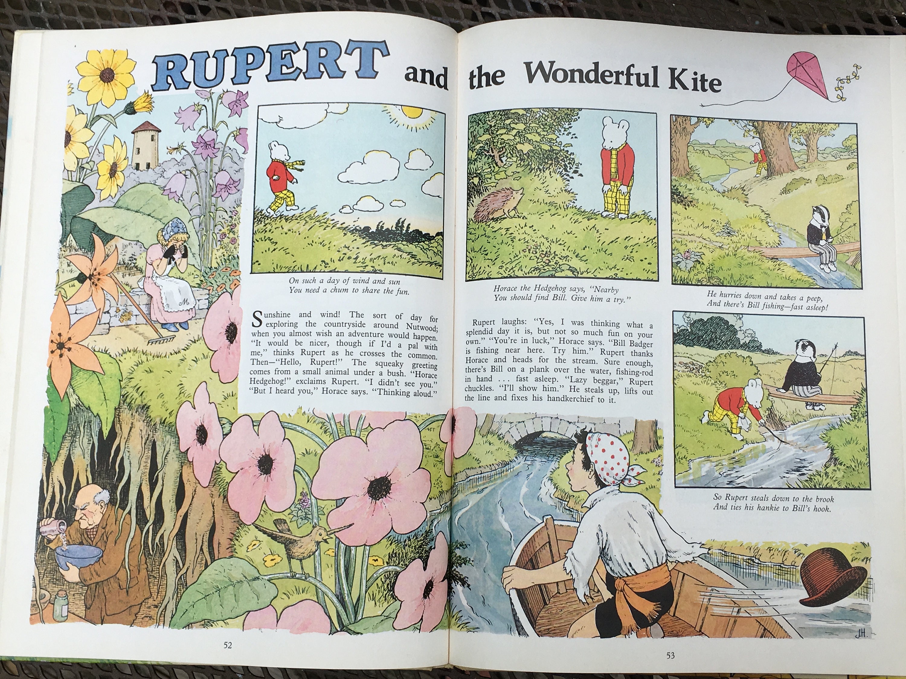 Book Children's Rupert Bear Annual 1984 Nutwood Teddy Bill Badger Algy ...
