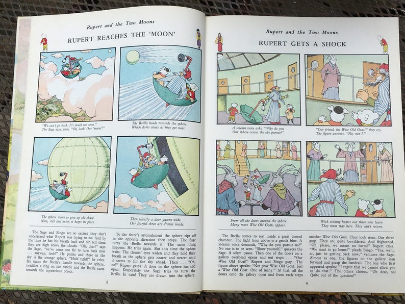 Book Children's Rupert Bear Annual 1984 Nutwood Teddy Bill Badger Algy ...