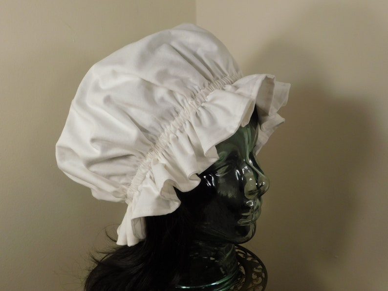 Mop Cap, Women's Mob Cap, Reversable Mop Cap, Pioneer Cap, Colonial ...