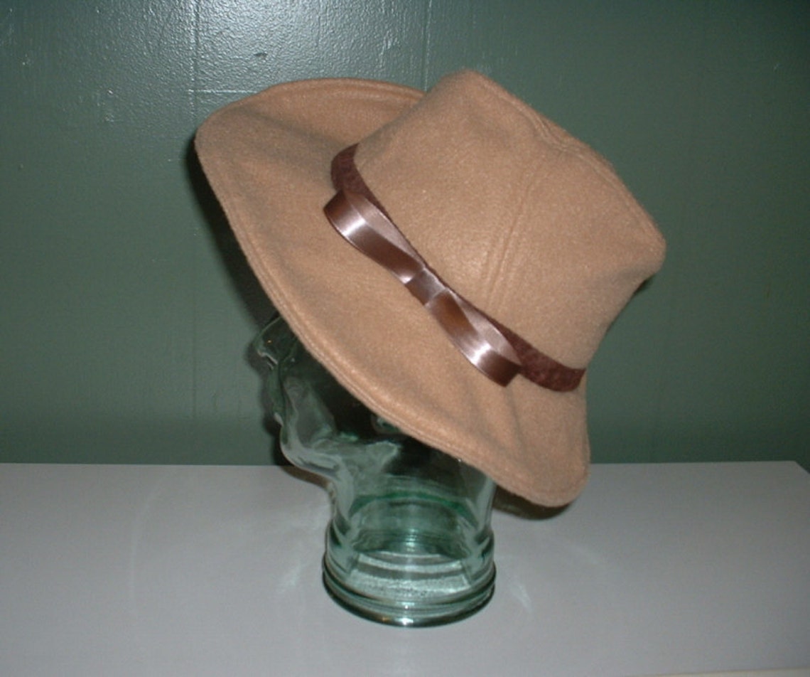 Tan Felted Derby Style Felt Hat Cowboy Hat Head Covering - Etsy