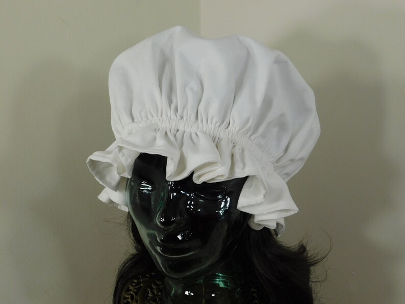 Mop cap women's mob cap reversable mop cap Pioneer Cap | Etsy