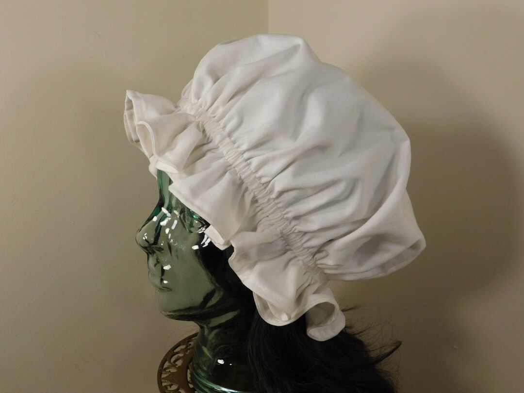 Mop Cap, Women's Mob Cap, Reversable Mop Cap, Pioneer Cap, Colonial ...