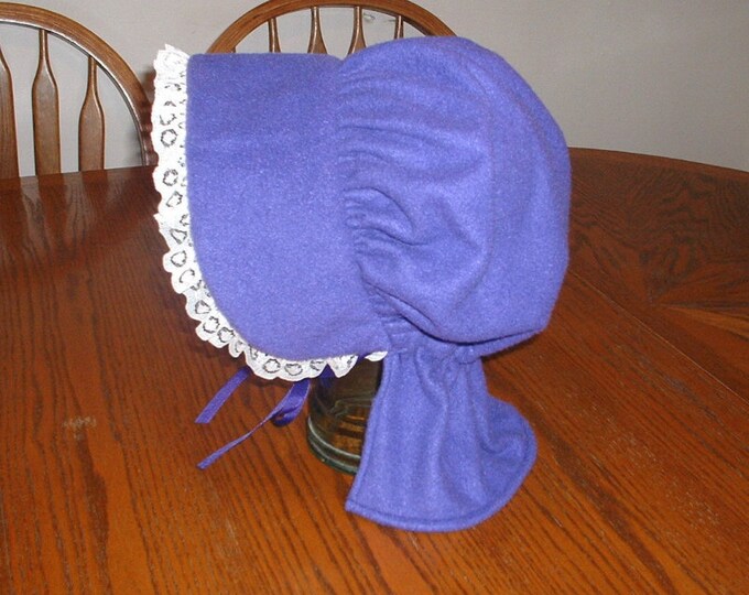 Amish Winter Bonnet Purpe Bonnet Winter Hat Woman Bonnet - Etsy
