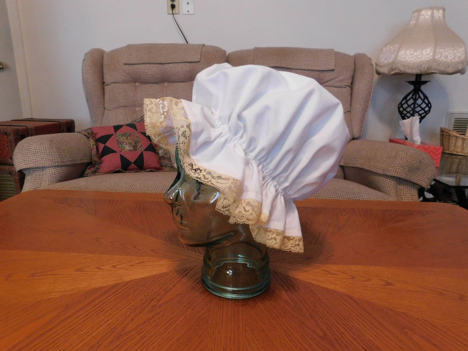 Mop cap. mop kapp Amish kapp night cap victorian hat | Etsy