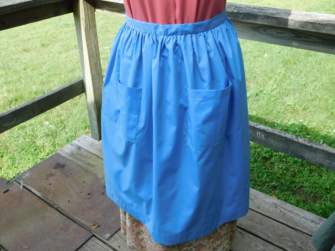 Amish Blue Apron, Apron With Pockets, Light Blue Apron, Pioneer Trek ...