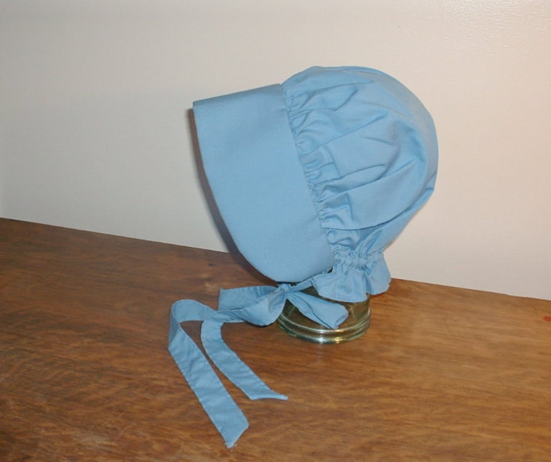Amish Blue Bonnet, Azure Bonnet, Sunbonnet, Woman Sun Bonnet, Garden ...