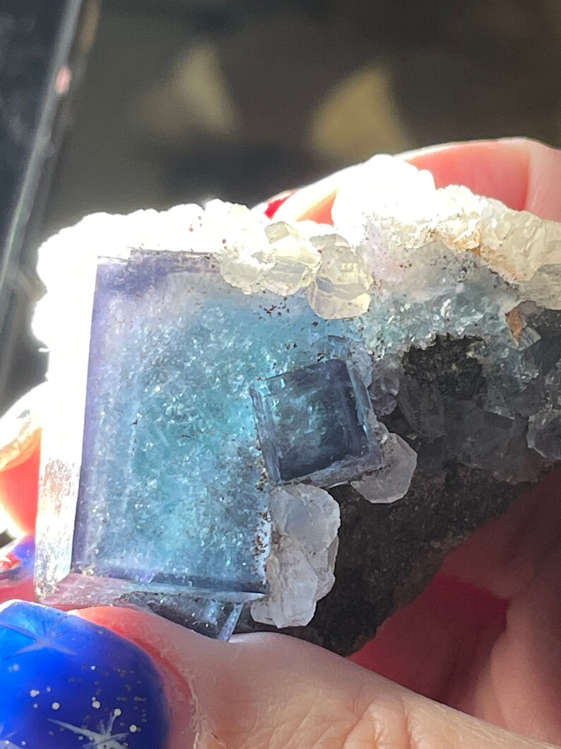 Yindu IM Window Fluorite W/quartz Matrix - Etsy