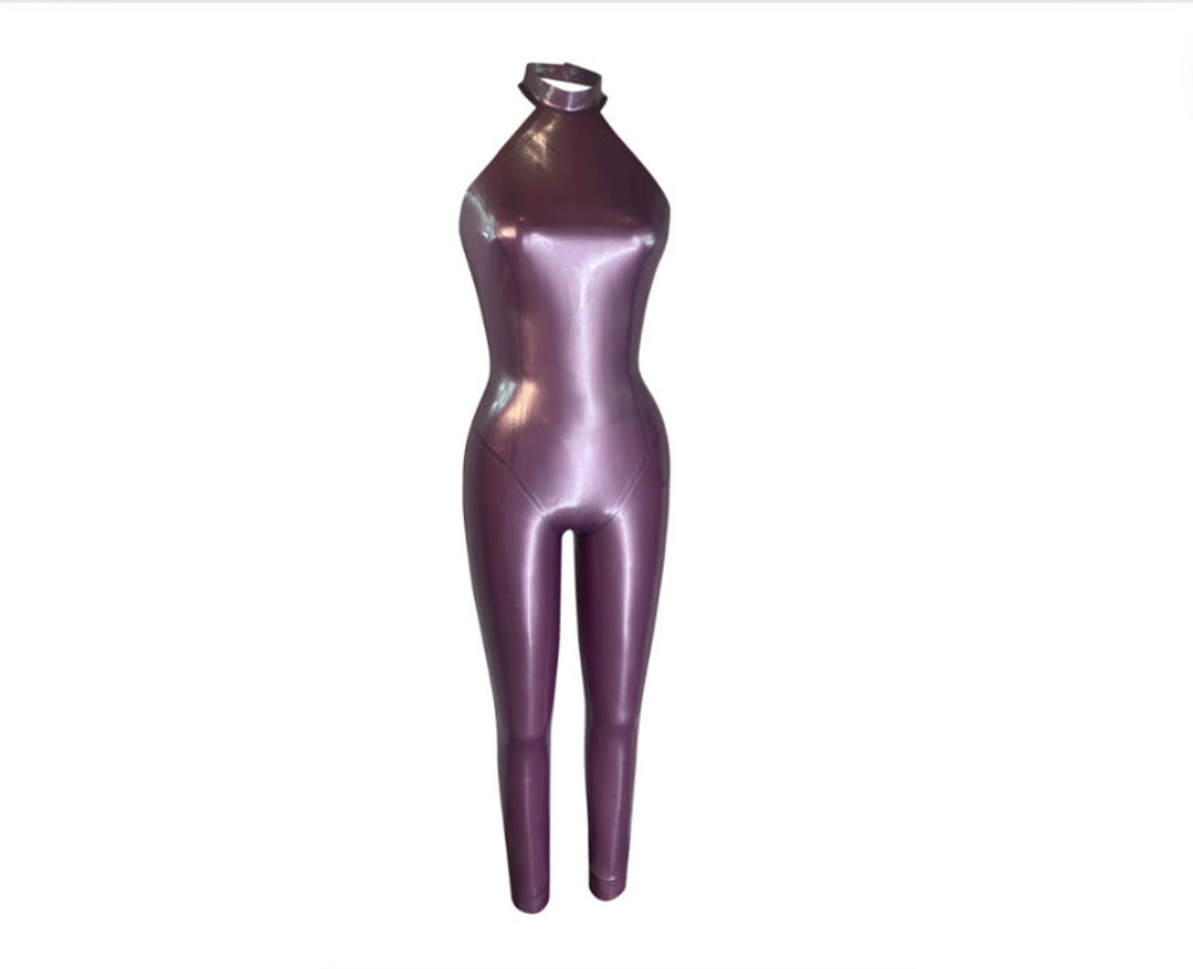 Latex Rubber Catsuit With Halter Top Halter Catsuit by VEX Catsuit With ...