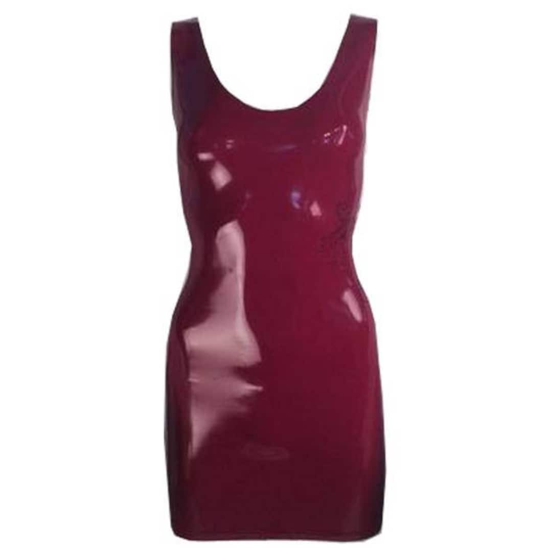 Latex Mini Dress Rubber Latex Tank Dress Custom Made Latex Dress ...
