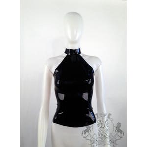 Latex Moderne Halter Top Latex Rubber Womens Top Custom | Etsy