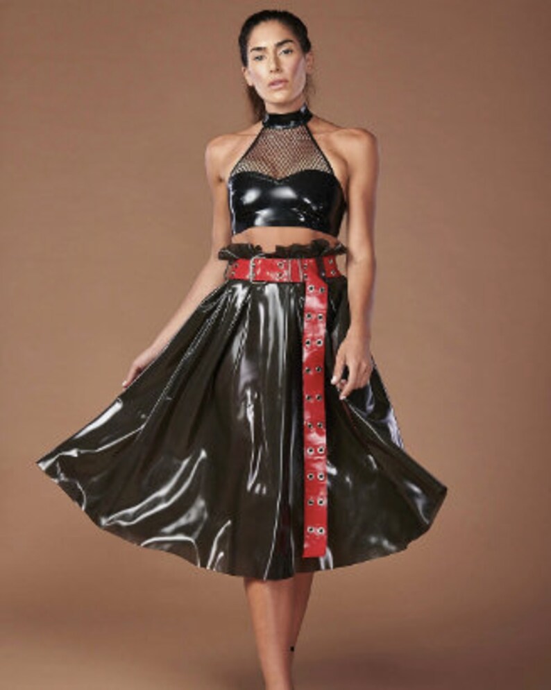 Latex Rubber FISHNET Halter Crop Top by Vex as Seen on - Etsy Sweden