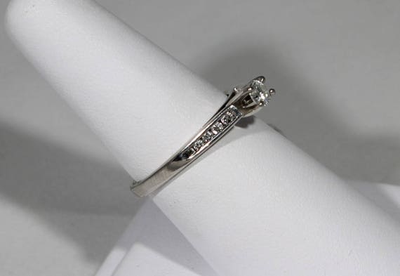 Platinum Diamond Raised Solitaire Engagement Ring - Gem