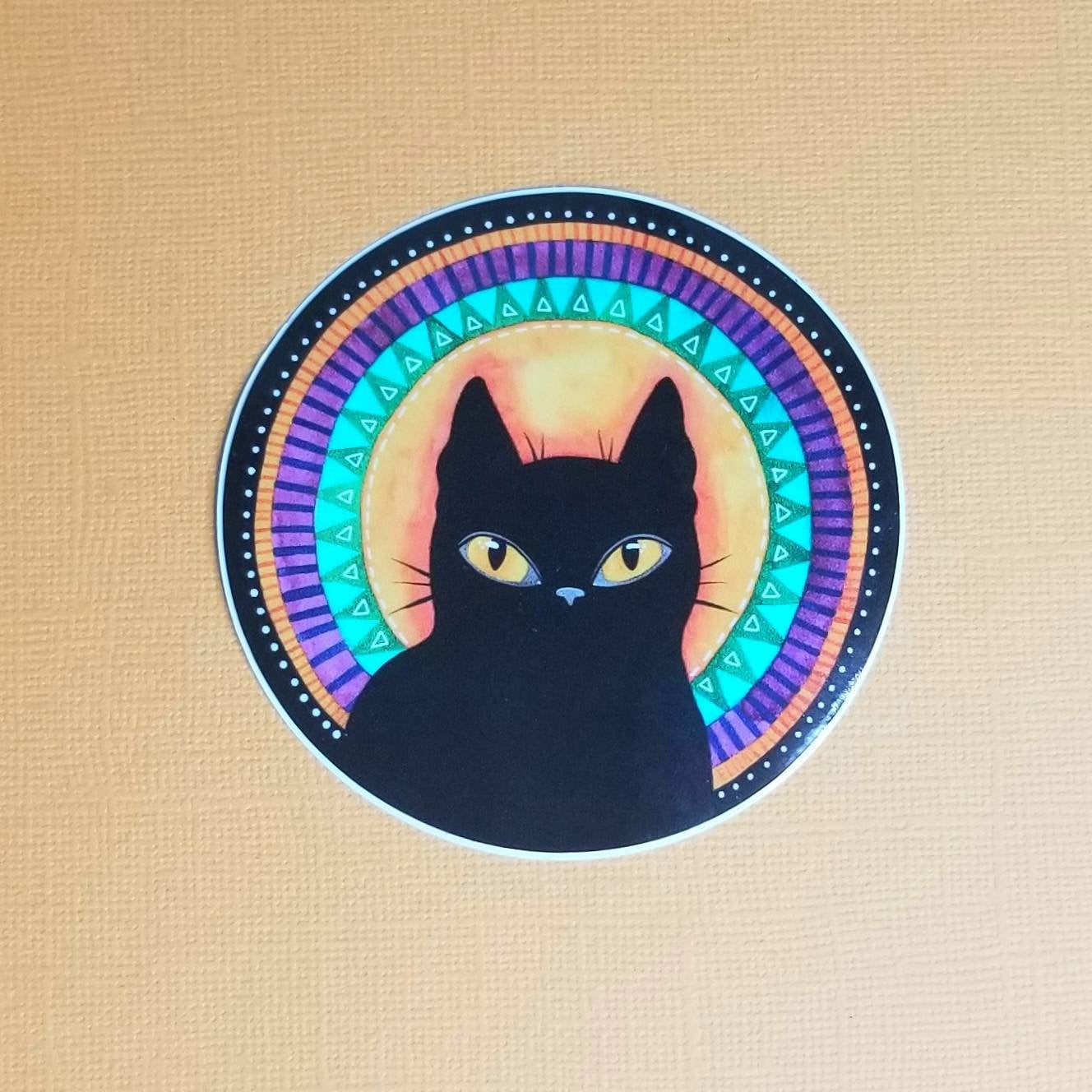 Black Cat 3 kitty vinyl sticker laptop decal car bumper | Etsy