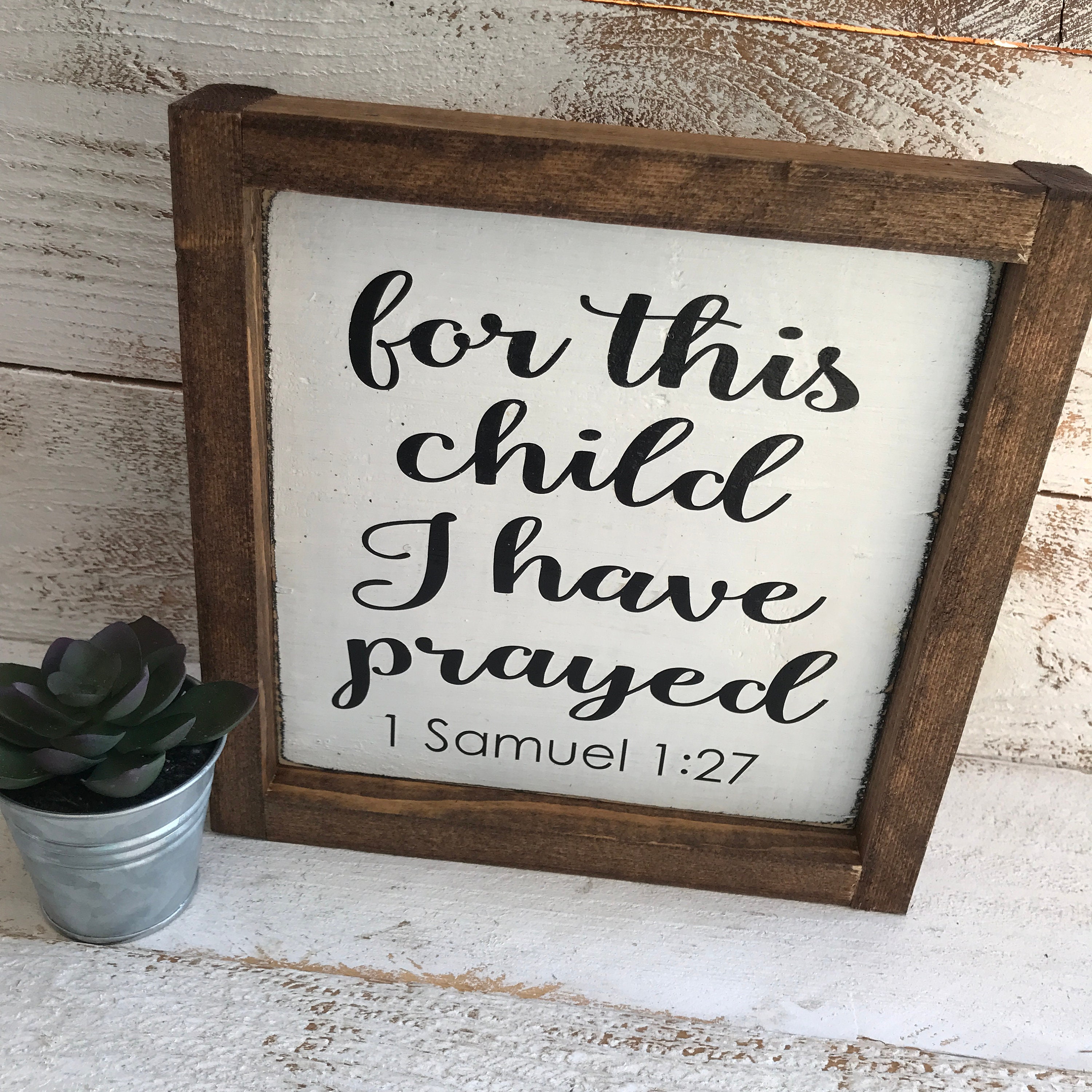 Hand painted sign For this child I have prayed… Wall Décor Home ...