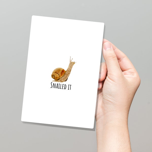 Snail Card - Etsy
